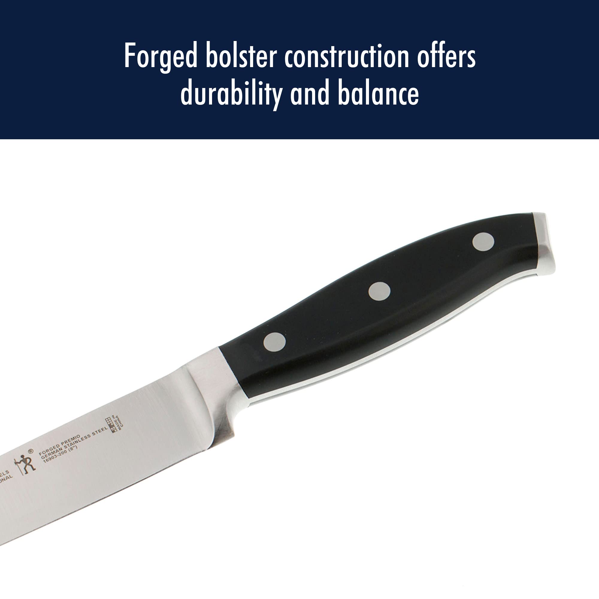 HENCKELS Statement Razor-Sharp 8-inch Slicing Knife Forged Premio 3-inch Paring Knife
