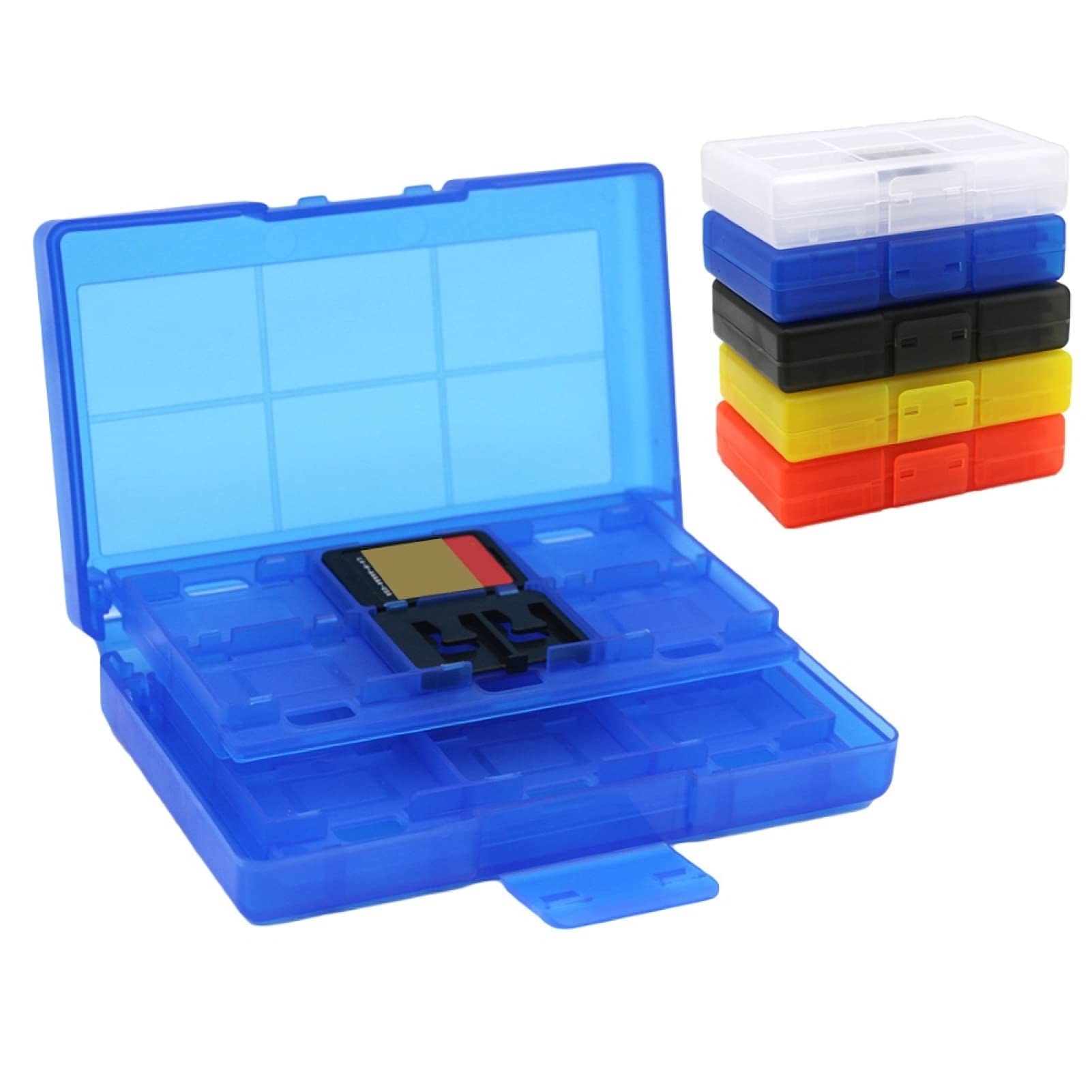 giveyoulucky24 in1 Game Cassette Storage Box Container Card Case for Nintendo Console Switch - Black