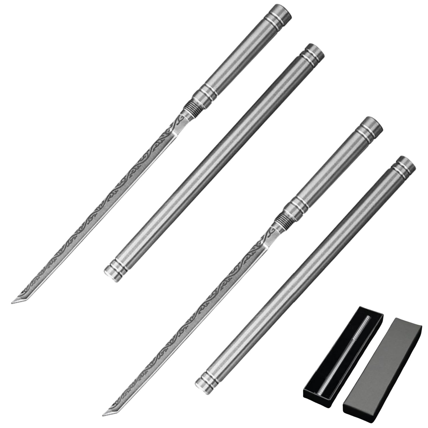 Multipurpose Outdoor Portable Fruit Knife With Sheath - Mini Stick Knife, Multifunction Sharp Stainless Steel Blade Knife, Cuchillo Multiusos Para Fruta PortáTil Para Exteriores Con Funda (2pcs)