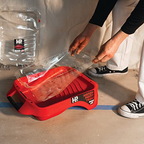 Handy Paint Tray, Deep-Well Design Holds Up to a Gallon of Paint or Stain, Sturdy Handles on Both Ends, Integrated Magnetic Brush Holder