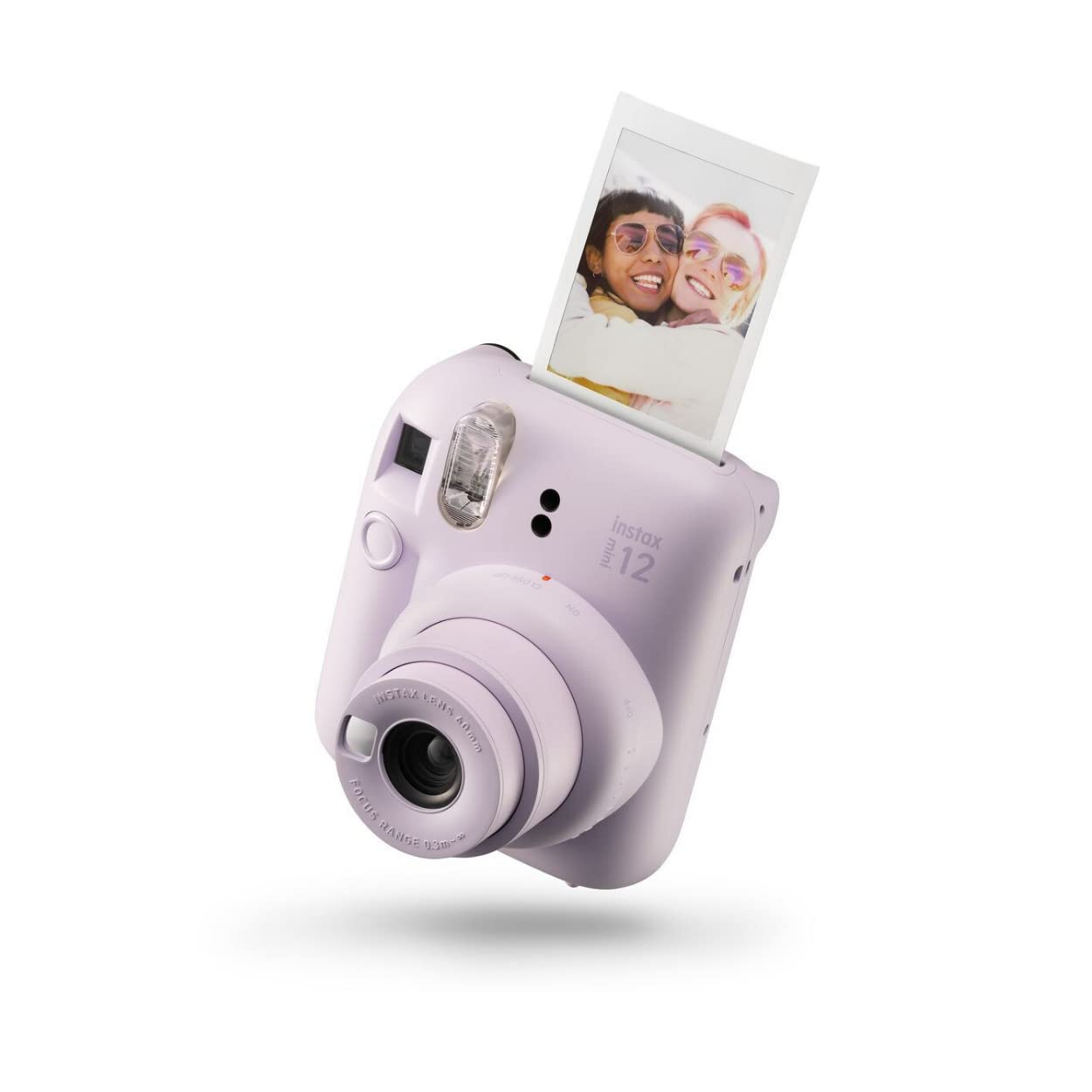Fujifilm Instax Mini 12 with 60mm Instax Mini Lens, Lightweight and Compact (Lilac Purple) Bundle with Instax Film Kit and 20 Exposure (3 Items)