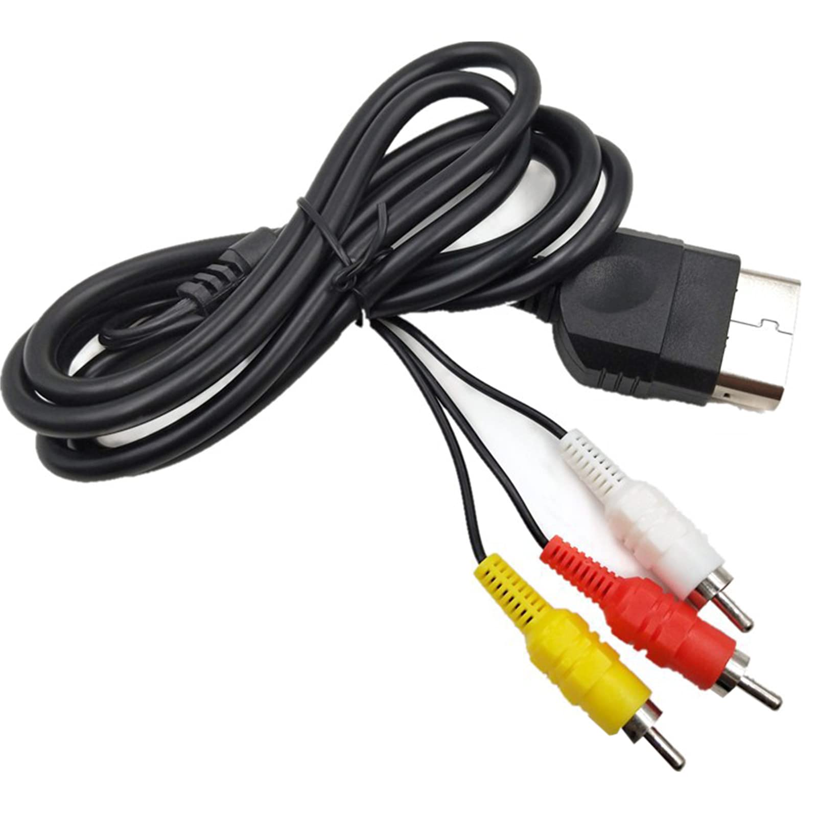 Game Console AV Cable, PVC Material 5.9ft Prevent Interference Game Sound Video Cable Plug and Play for TV