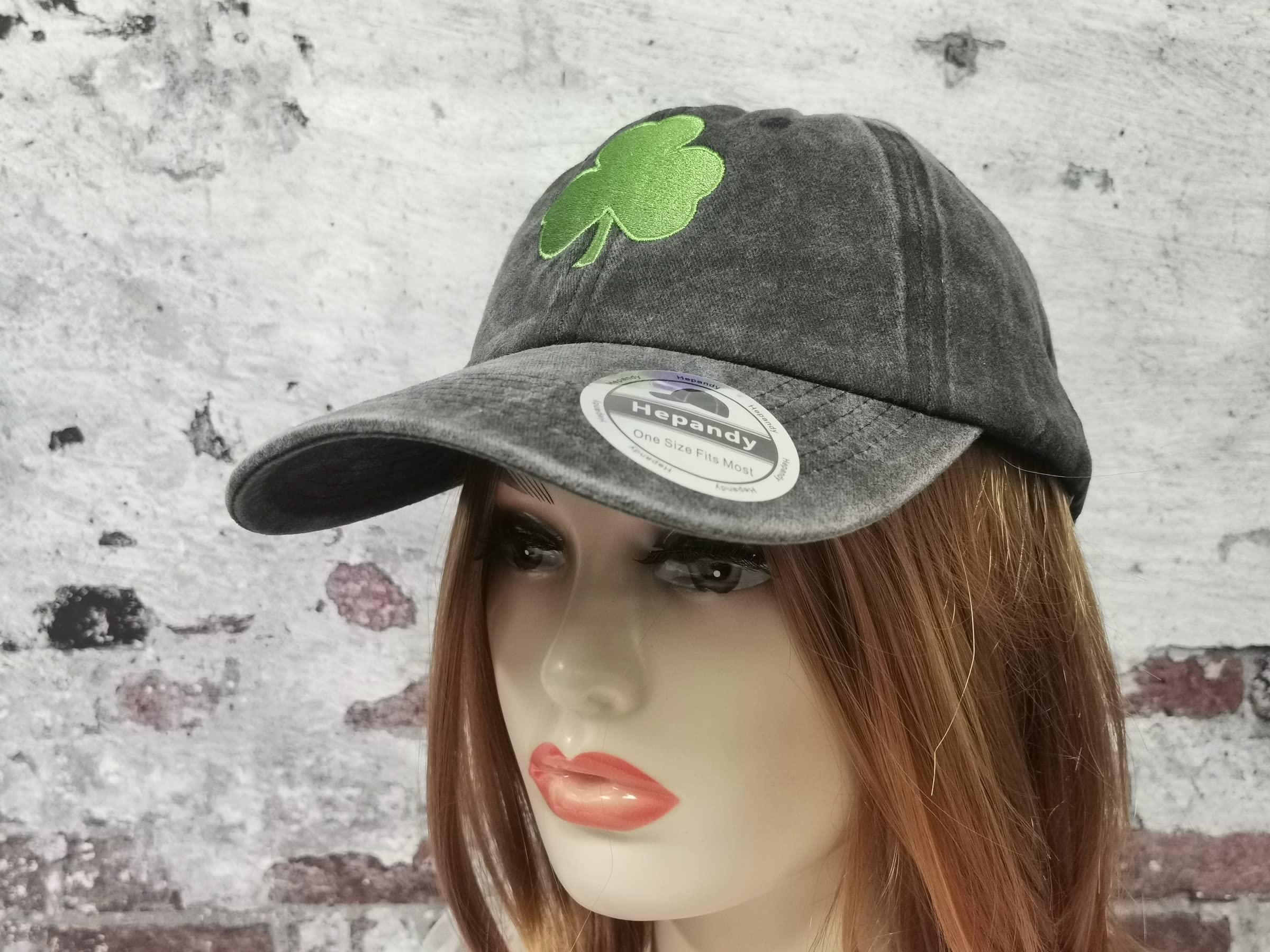 Hepandy Embroidered St.Patrick's Day Hat, Lucky Green Irish Shamrock Baseball Hat for Men Women, Adjustable Snapback Trucker Dad Hat