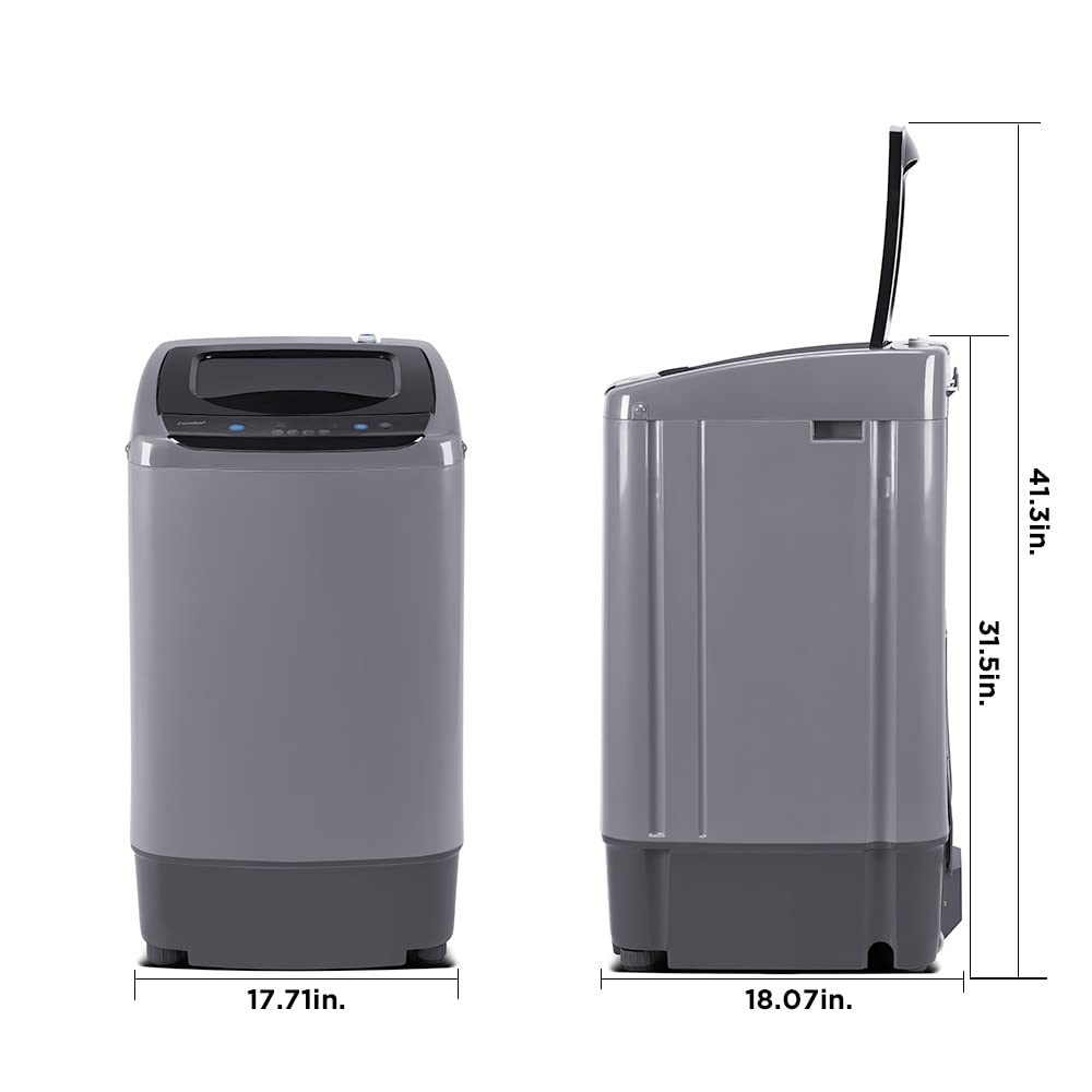 Euhomy Compact Dryer 1.8 cu. ft. Portable Clothes Dryers with Exhaust Duct with Stainless & Comfee Portable Washing Machine, 0.9 cu.ft Compact Washer With LED Display, 5 Wash