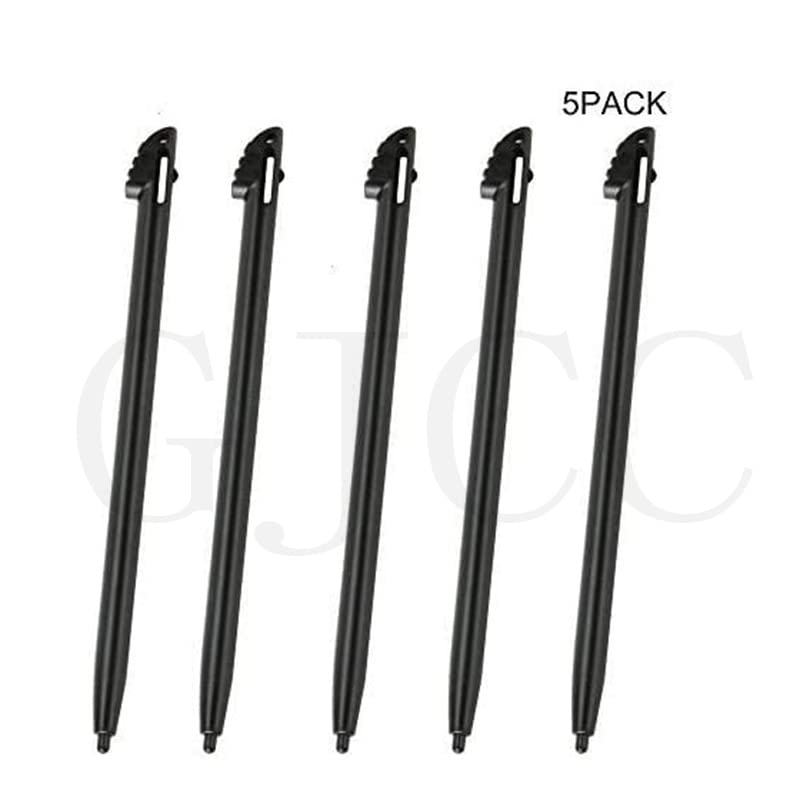 GJCC 5Pcs 3dsxl Stylus Pens Game Accessory for New 3DS XL 2015 High Accuracy Sensitive Plastic Slot Pen Set Replacement Touch Screen ( Black ) for Nintendo Compatible Nin-tendo playstable Computer