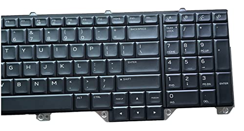 Sierra Blackmon Laptop Replacement Keyboard Compatible for Alienware DELL Alienware Area-51m R1 R2 A51m Perkey RGB Backlit Keyboard Series Black US Layout