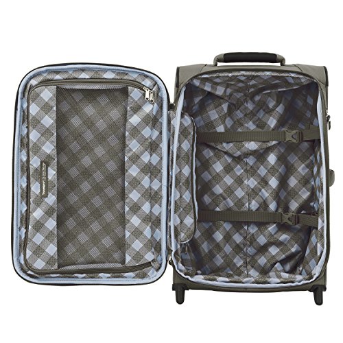 Travelpro Maxlite 5 Softside 2pc Set Expandable Carry On Upright 2 Wheel Luggage/Soft Underseat Tote, Lightweight Suitcase, Men and Women, Slate Green
