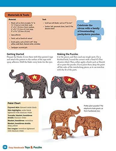 Easy Handmade Toys & Puzzles: 35 Wood Projects & Patterns (Fox Chapel Publishing) Compilation from Scroll Saw Woodworking & Crafts Magazine for Beginner to Intermediate Scrollers; Full-Size Patterns