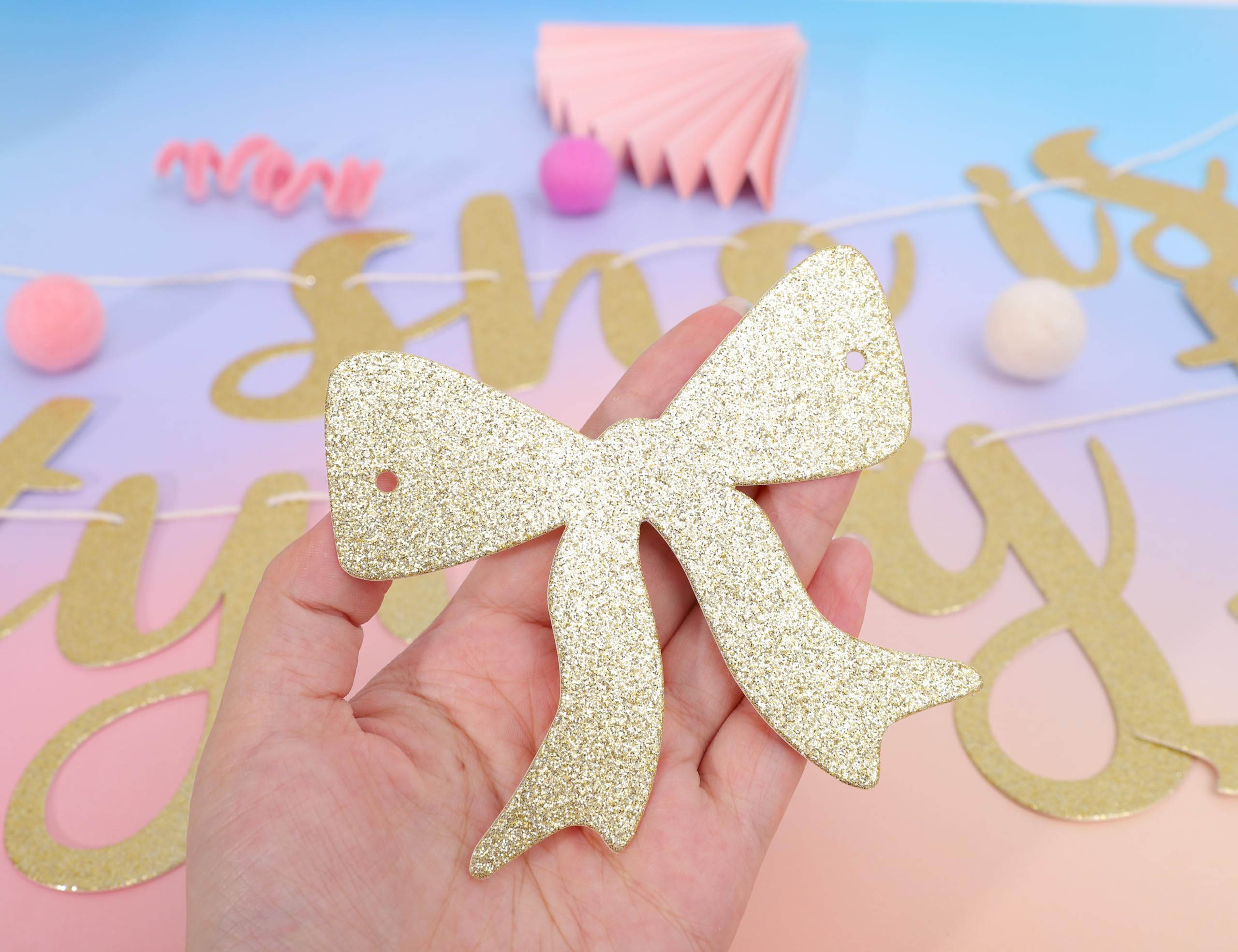 She is Tying The Knot Banner - Bridal Shower Banner Wedding Banner, Engagement Wedding Decorations, Wedding Theme Party Decoration Gold Glitter, Bridal Shower Photo Props