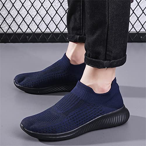 FASDNENDYS Men Solid Color Mesh Casual Shoes Comfortable Breathable Soft Sole Mens Sneaker Slippers Size 14 Dark Blue