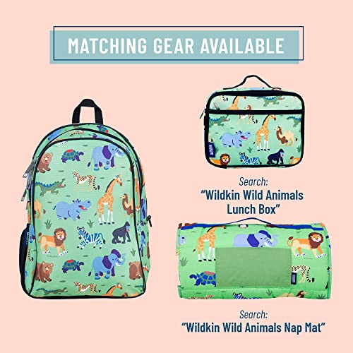 Wildkin 15-Inch Kids Backpack for Boys & Girls, Perfect for Early Elementary, Backpack for Kids Features Padded Back & Adjustable Strap, Ideal for School & Travel Backpacks (Wild Animals)