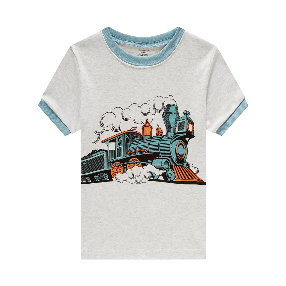 Little Boys Pajamas Shorts Set for Toddler Summer Clothes Planet Dinosaur Sleepwear 100% Cotton 2 Piece Kids Pjs Size 5t