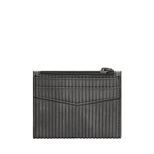 Fossil Men's Andrew Leather Zip Card Case Wallet, Lead Gray, (Model: ML4483109)