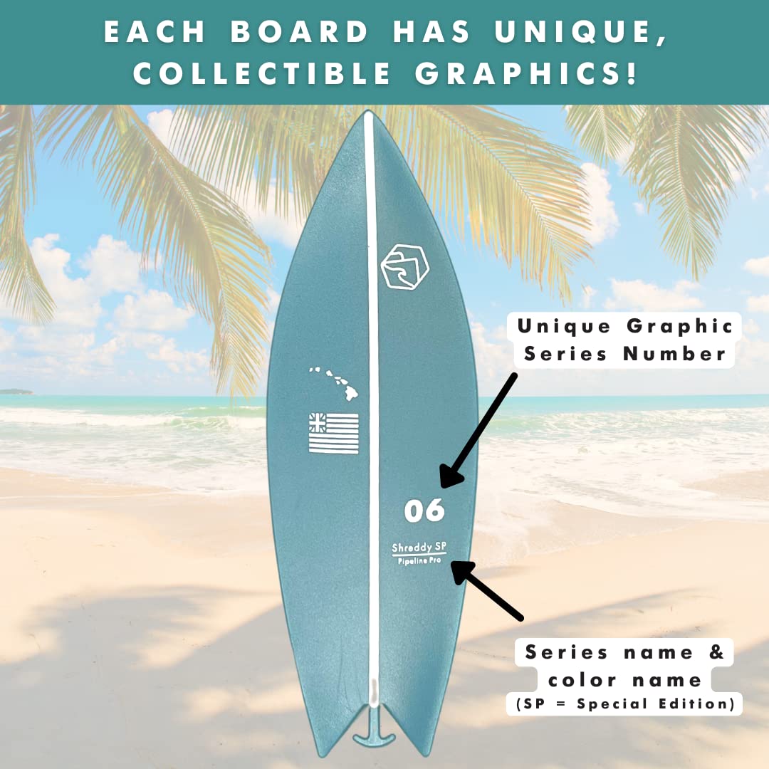 Hawker & Watts Shred Haus Finger Surfboard | Toy Finger Surf Board | Surf The Wind | Mini Surfboard for Kids Teens Adults | Surf