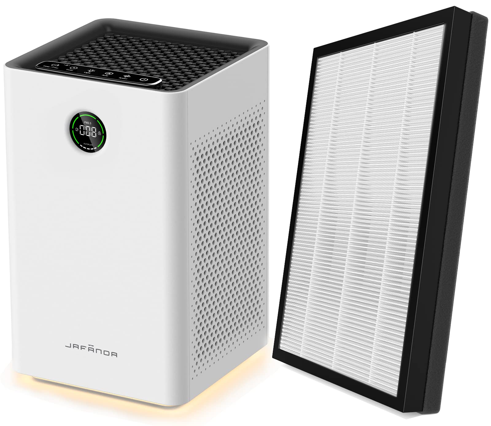 Jafända Air Purifiers and 2Pack Replacement Filter H13HEPA 23dB 1190Sq ft
