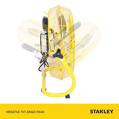 Stanley 20" Industrial High Velocity Floor Fan with 3 Speed Settings. Use for Shop, Garage or Warehouse. All Metal Construction (ST-20F)