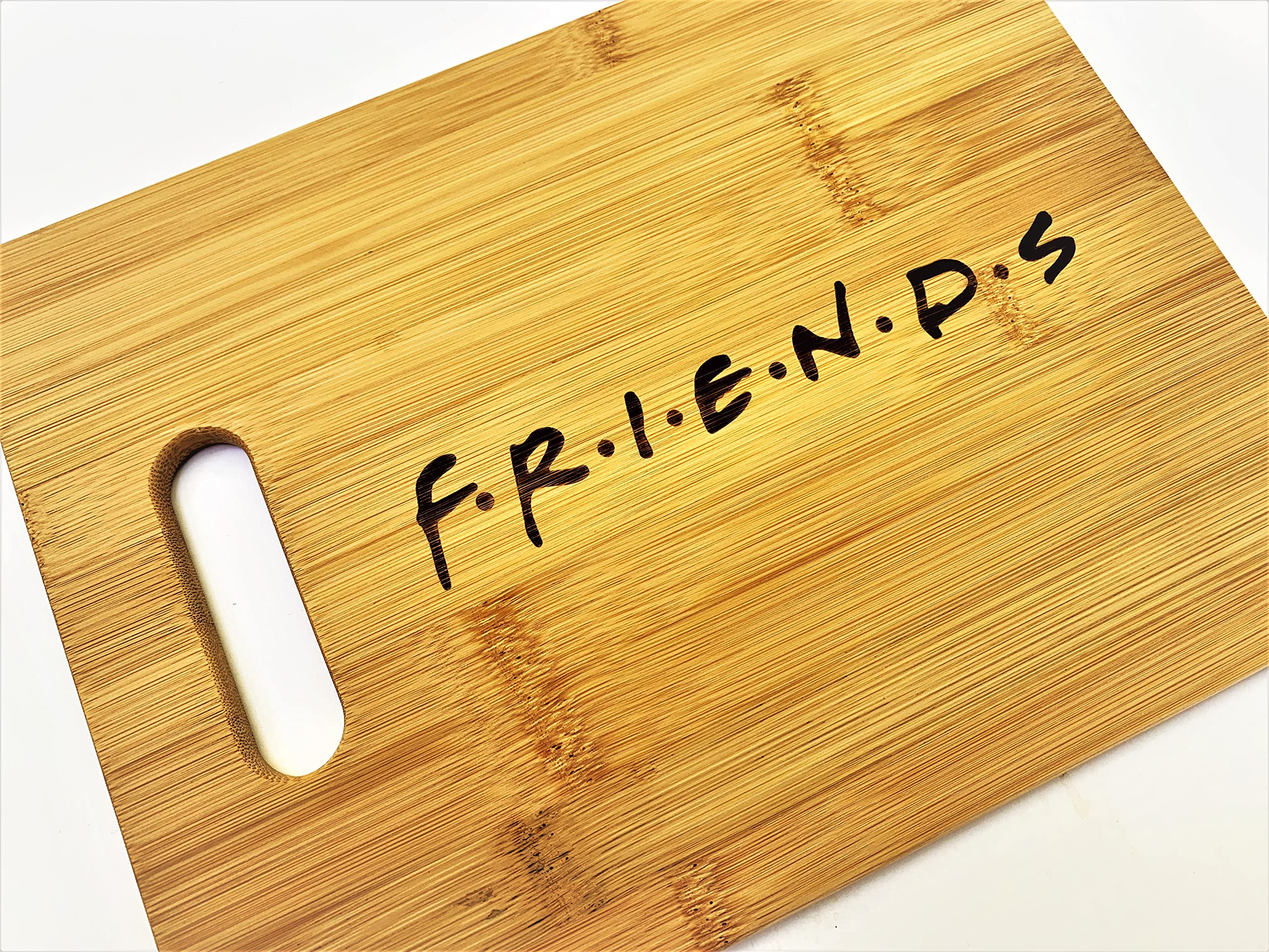 Friends 8.5"x11" Engraved sustainable Bamboo Wood Cutting Board friendship gift Charcuterie Butter Board