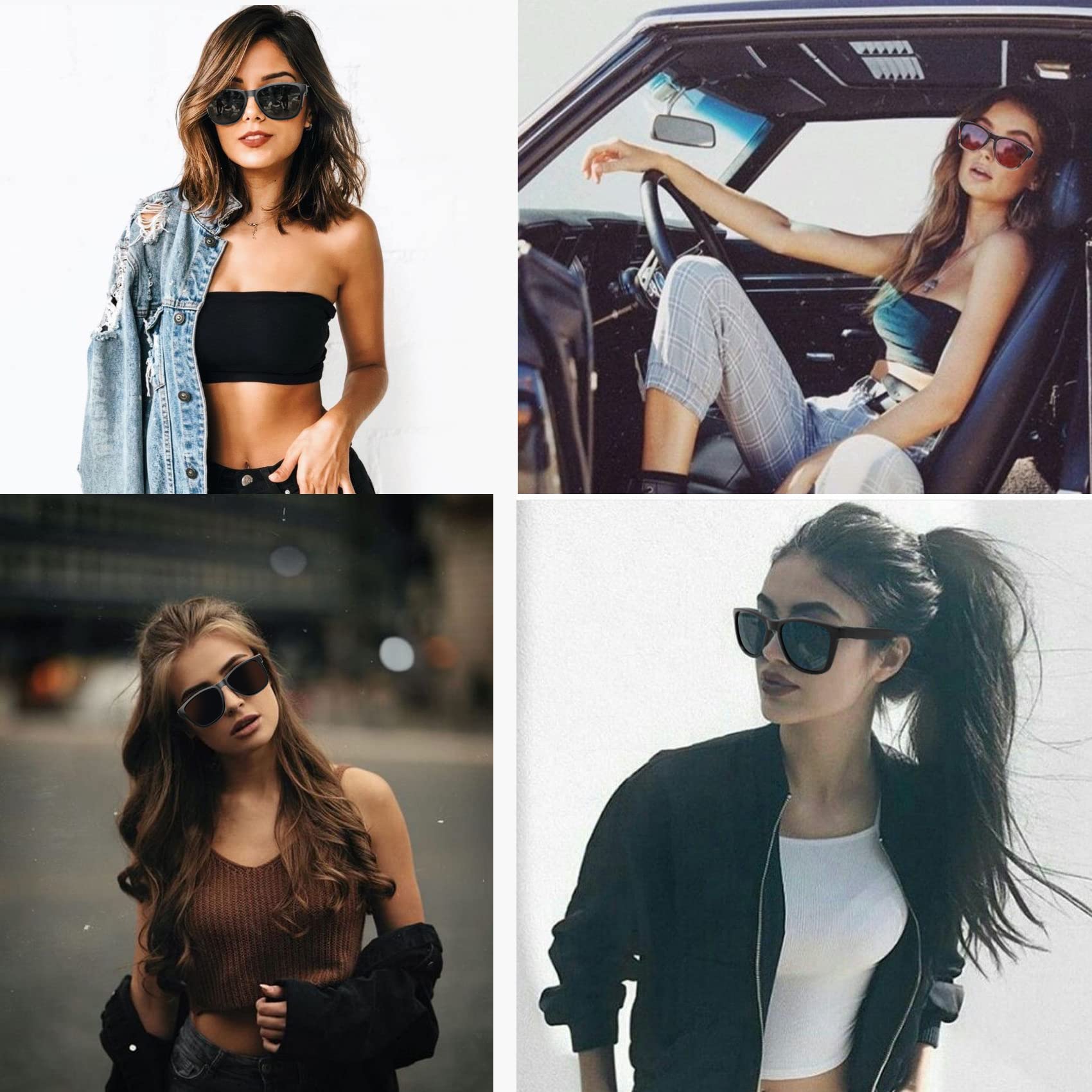 GEELUN VIYSIOO Sunglasses for Women Men, Polarized Womens Classic Trendy Square Retro Mirrored Sun glasses UV400 Protection1