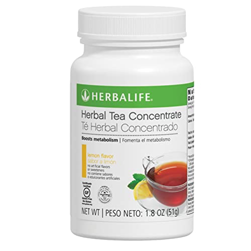 Herbalife TEAPACK Herbal Tea Concentrate: Lemon Flavor 30 Packets (1.7g), Boosts Metabolism, On The Go, Natural Flavor, No Artificial Sweeteners, Gluten-Free