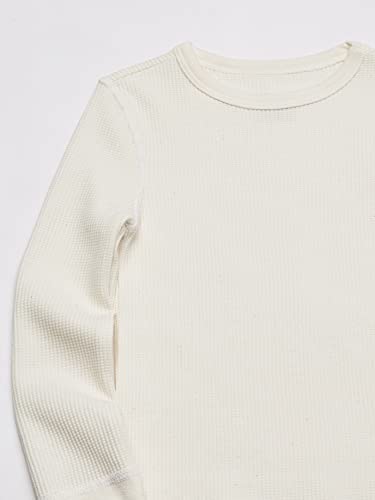 Fruit of the Loom Boys' Premium 2-Pack Thermal Waffle Crew Top, Heather Greystone/Natural, 14-16