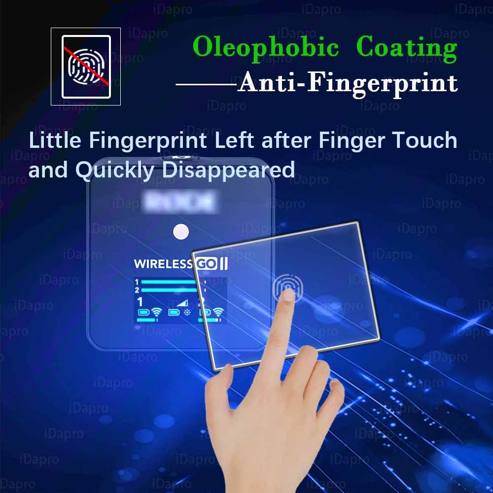 Glass Screen Protector for Rode GO II 2 Wireless Microphone [2+4 Pack], iDaPro Tempered Glass Easy Installation