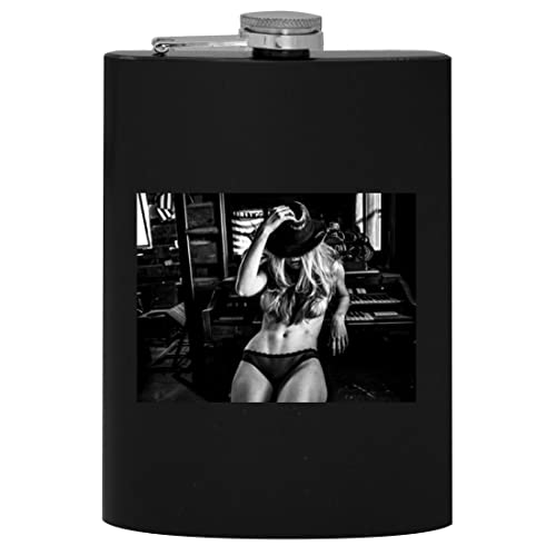 FC Carino B35Y22D63W0734667M07T32C02S27-8oz Black Hip Alcohol Drinking Flask PDI #PIDP734667