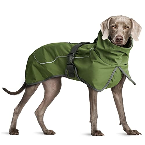 Zeaxuie Double-Layer Winter Dog Jackets, Dog Coats for Large Dogs Winter, Snowproof & Windproof Dog Sweater Coat for Medium, Large, Extra Large Dogs-2XL