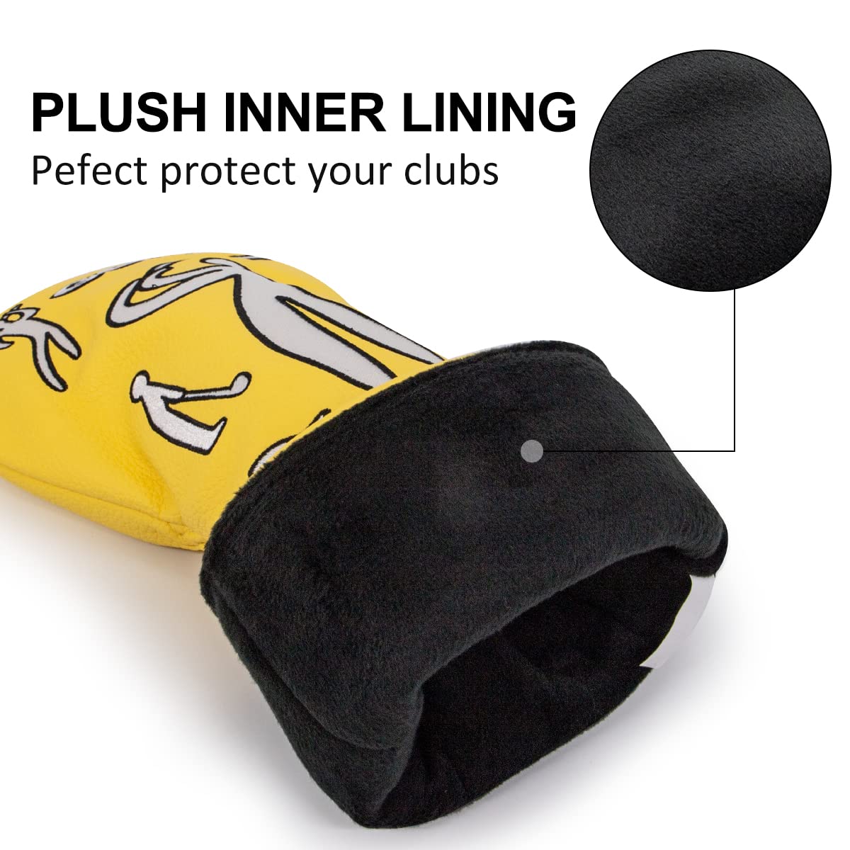Golf Driver Headcover Golf Life Golf Driver Head Cover- (PU) Leather Golf Club Headcovers Designed for Golf Drivers up to 450 460cc