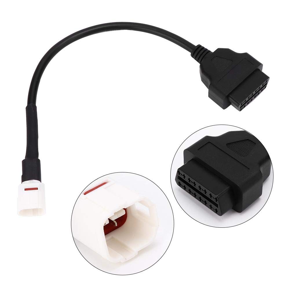 for Yamaha Obd2 Adapter Motorcycle OBD2 Diagnostic Cable 4 Pin to OBD2 Diagnostic Adapter Connector Fault Code Reader Motorcycle Scanner Fit for Yamaha