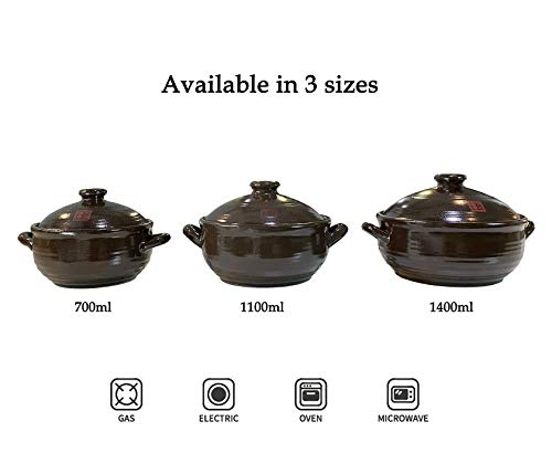 OnggiJonggi Korean Earthenware Clay Hot Pot (1400ml)