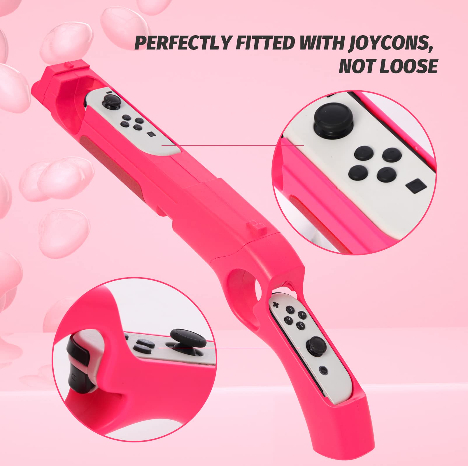 HEATFUN Game Controller Compatible with Switch Games Wolfenstein 2: The New Colossus, Big Buck Hunter Arcade - Switch and Other Games - AllBlack (1 Pack)