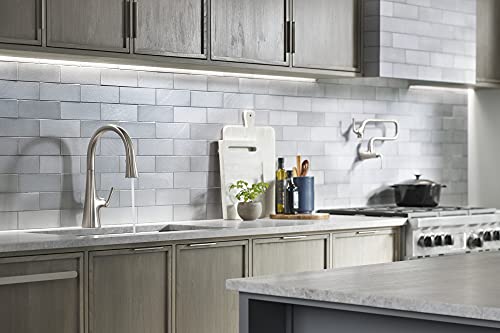 KOHLER 22062-VS Graze Pull-Down Kitchen Sink Faucet with Three-Function Sprayhead, Kitchen Faucet with Sprayer, Vibrant Stainless