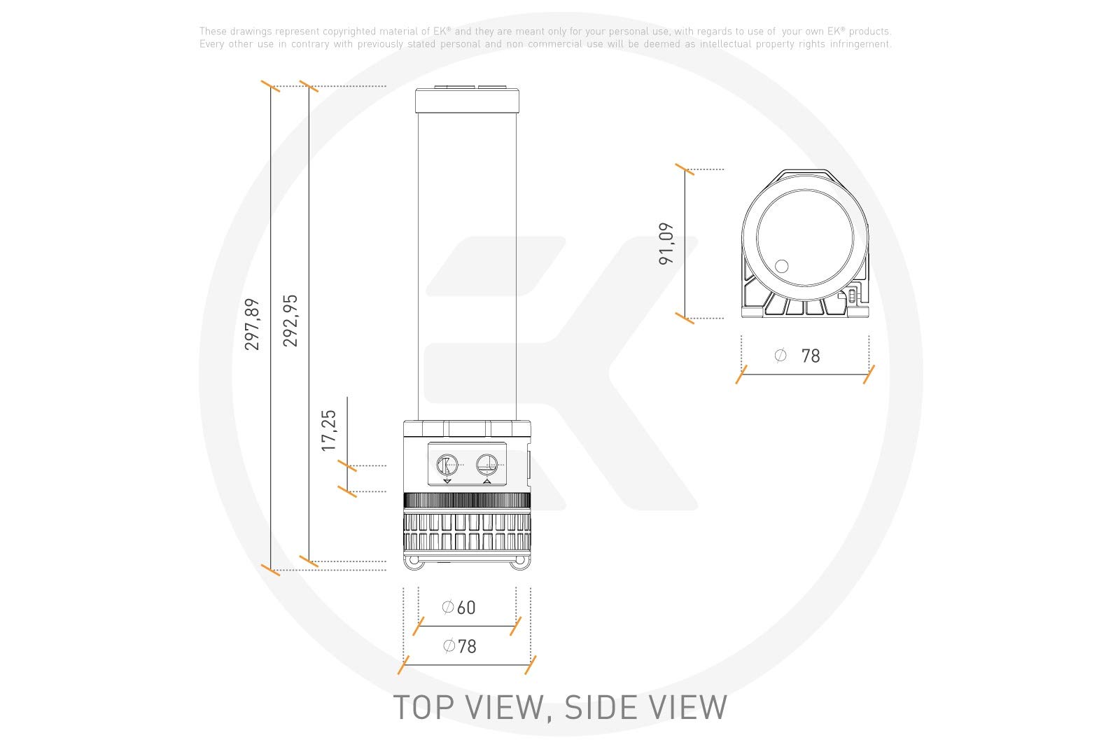 EKWB EK-Quantum Kinetic TBE 300 D5 PWM Pump-Reservoir Combo, D-RGB, Plexi