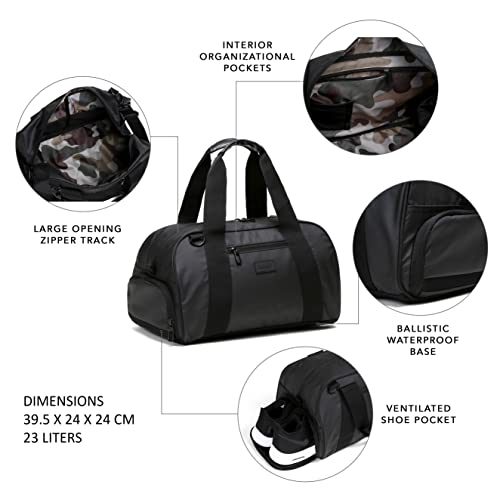 Vooray 23L Burner Gym Duffel Bag – Travel Athletic Bag for Gym, Sports, Workouts, Storm Tide