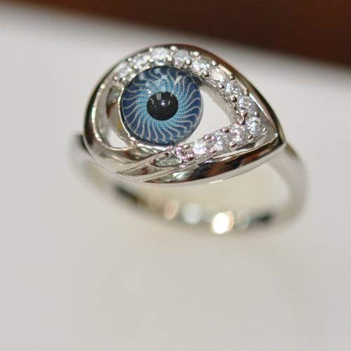 DiamondJewelryNY Evil Eye Ring & Cubic Zirconia Evil Eye Ring (7.75)