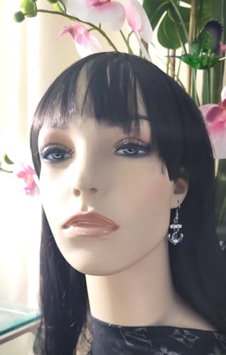 DianaL Boutique Beautiful Silvertone Nautical Anchor Earrings Enameled Gift Boxed Fashion Jewelry