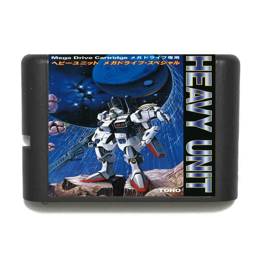 Heavy Unit 16 Bit MD Game Card For Sega Mega Drive For Genesis (Black)