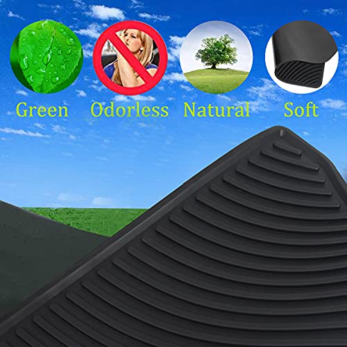 Matericuo Car Floor Mats Custom Fit for Volvo V60/S60 2020-2023 Black Rubber Auto Liner Mats All Weather Protection Heavy Duty Odorless