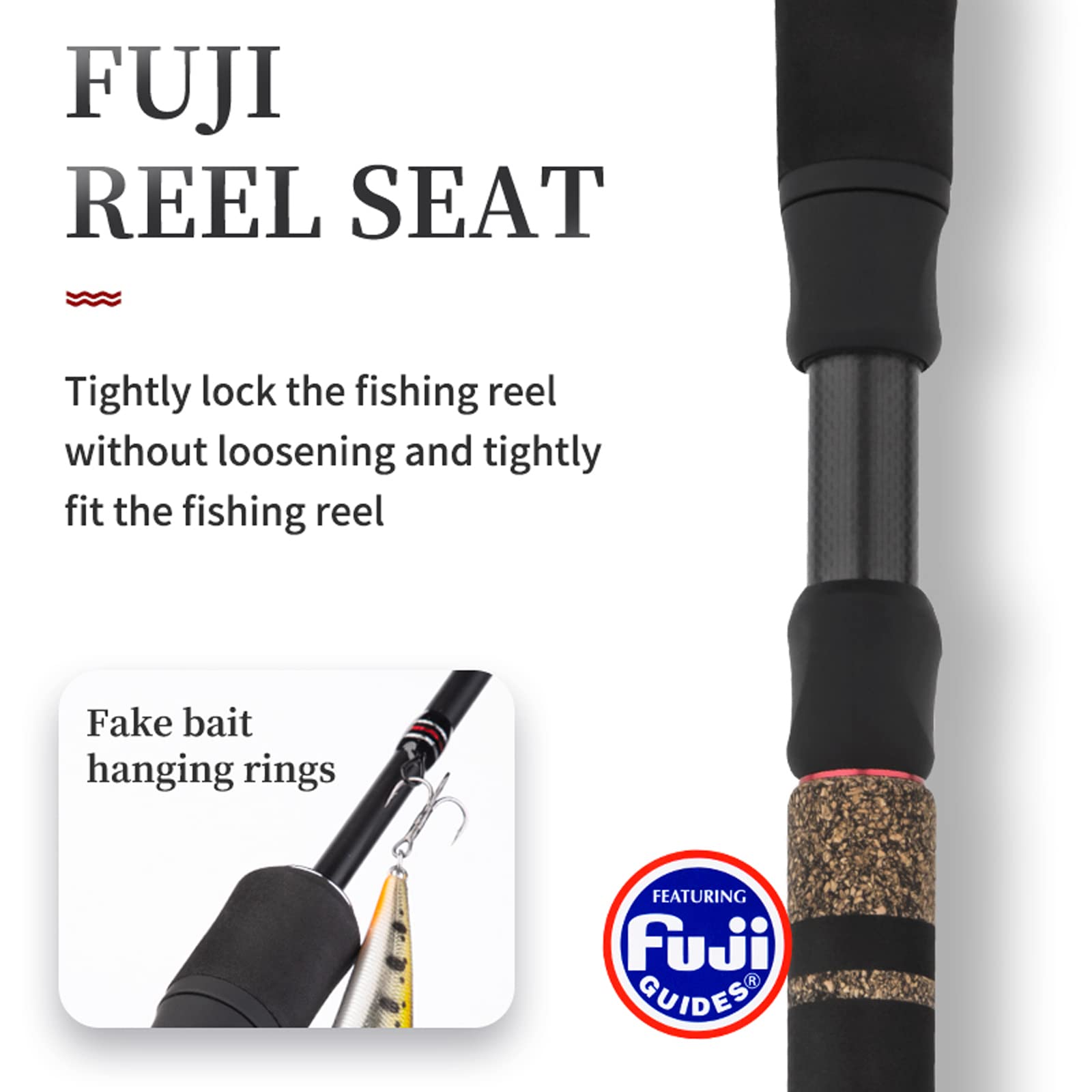 GOOFISH® Solid Nano Blank Series,Lightweight Ultra Light Fishing Rod,6.0'(180cm) Fuji Setting Two Tip Action Trout Bass Spinning Rods