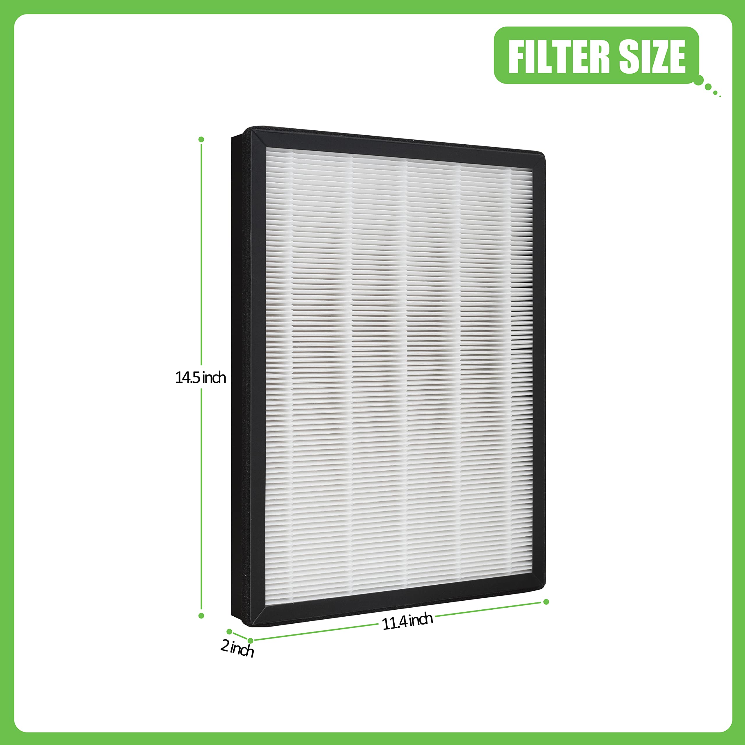 Hichoryer AP-B102 Replacement Filter, Compatible with Alexapure Breeze Air Purifier AP-B102 and 3049 Filter Set, H13 Grade True HEPA Filter and Activated Carbon Filter