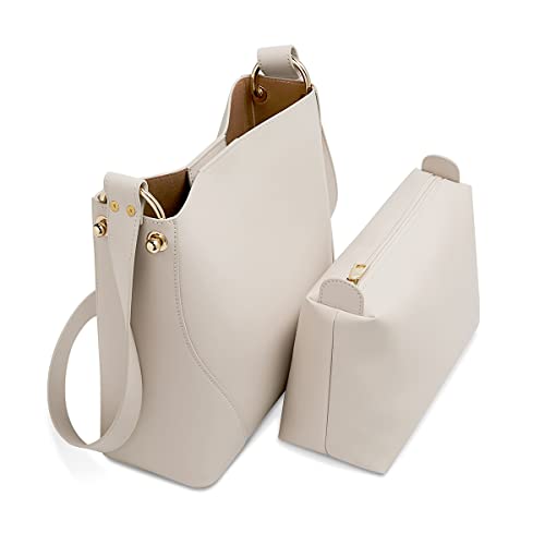 FOXLOVER Genuine Leather Shoulder Bags for Women Big Capacity Hobo Bucket Bag Lady Designer Handbag Purse
