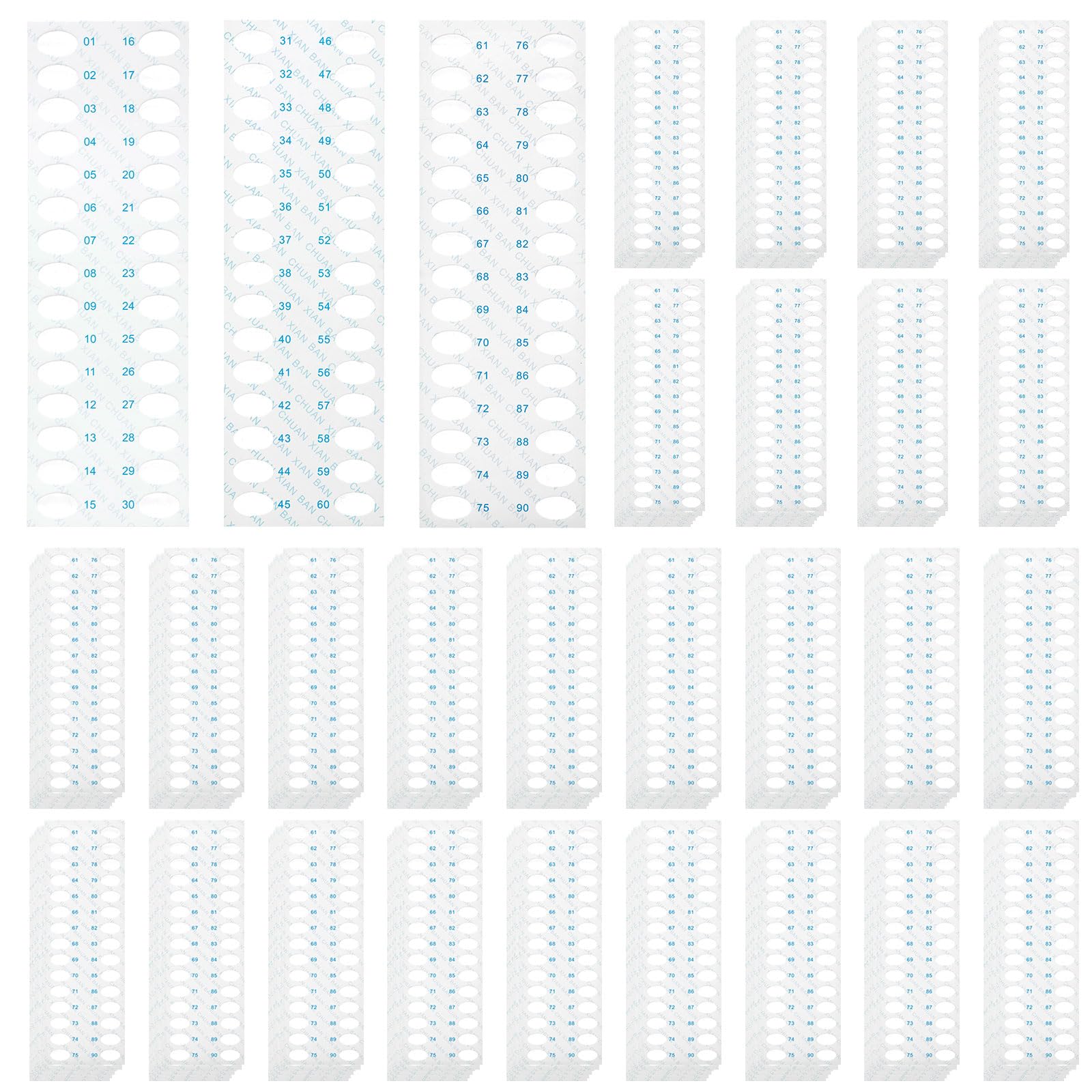 HOTBEST 150Pcs Embroidery Thread Paper Organizer 30 Positions Embroidery Floss Organizer Boards Reusable Sewing Thread Organiser Cards Cross Thread Holder Storage Tool for Embroidery Floss(White)