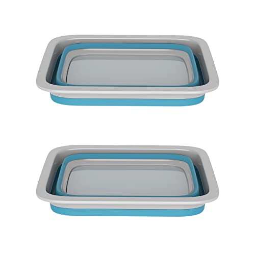 Wakeman Set of 2 Multipurpose Multiuse Wash Bin, Large, Blue