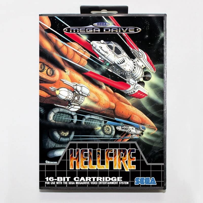 Hellfire - EUR Cover 16 Bit MD Game Card For Sega Megadrive Genesis Video Game Console With Retail Box ( US EU SHELL )