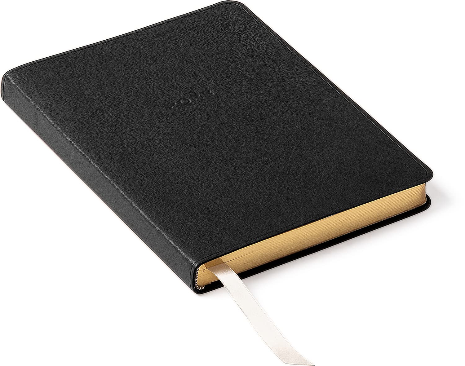 Graphic Image 2023 Leather Planner, Desk Diary Agenda Appointment Book, Luxury Soft Leather Bound in The USA, 7x9", Black