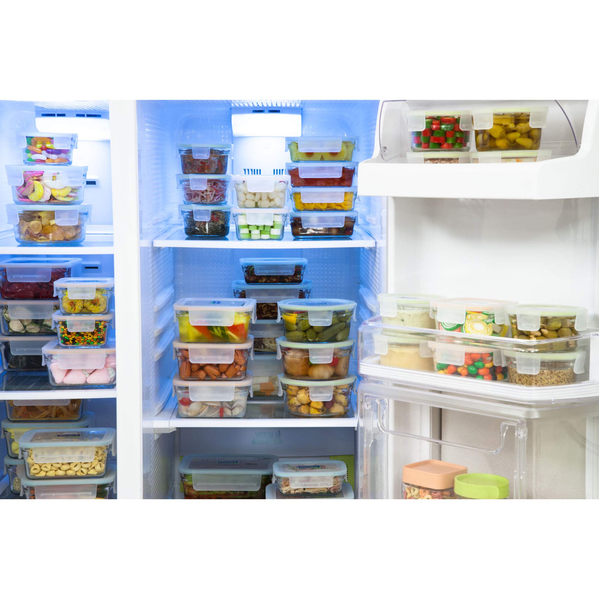 GLASSLOCK Oven and Microwave Safe Glass Food Storage Containers 18 Piece Set