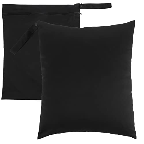 Prasacco Travel Laundry Bag, Waterproof Wet Bag Reusable Dirty Clothes Bag for Traveling Gym Swimming Yoga Clothes, 1 Pack Black