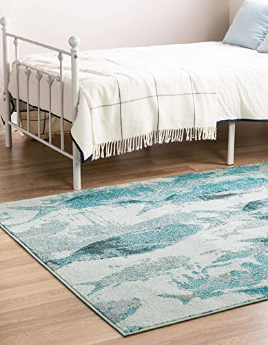 Rugs.com Amalfi Collection Rug β 4' x 6' Light Blue Medium Rug Perfect for Entryways, Kitchens, Breakfast Nooks, Accent Pieces