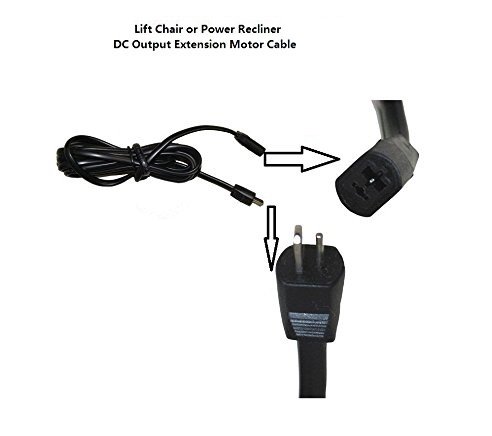 GYG Power Recliner Adapter or Lift Chair Power Supply Transformer with Backup+AC Power Cord+Motor Cable