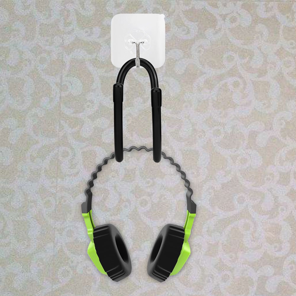 Eboxer Adhesive Wall Hooks, Transparent Reusable Heavy Duty Adhesive Hooks Wall Hanger for Switch, for, for, Headphone and Hanging Key Hat Coat, Adhesive Wall Hook + Hanger
